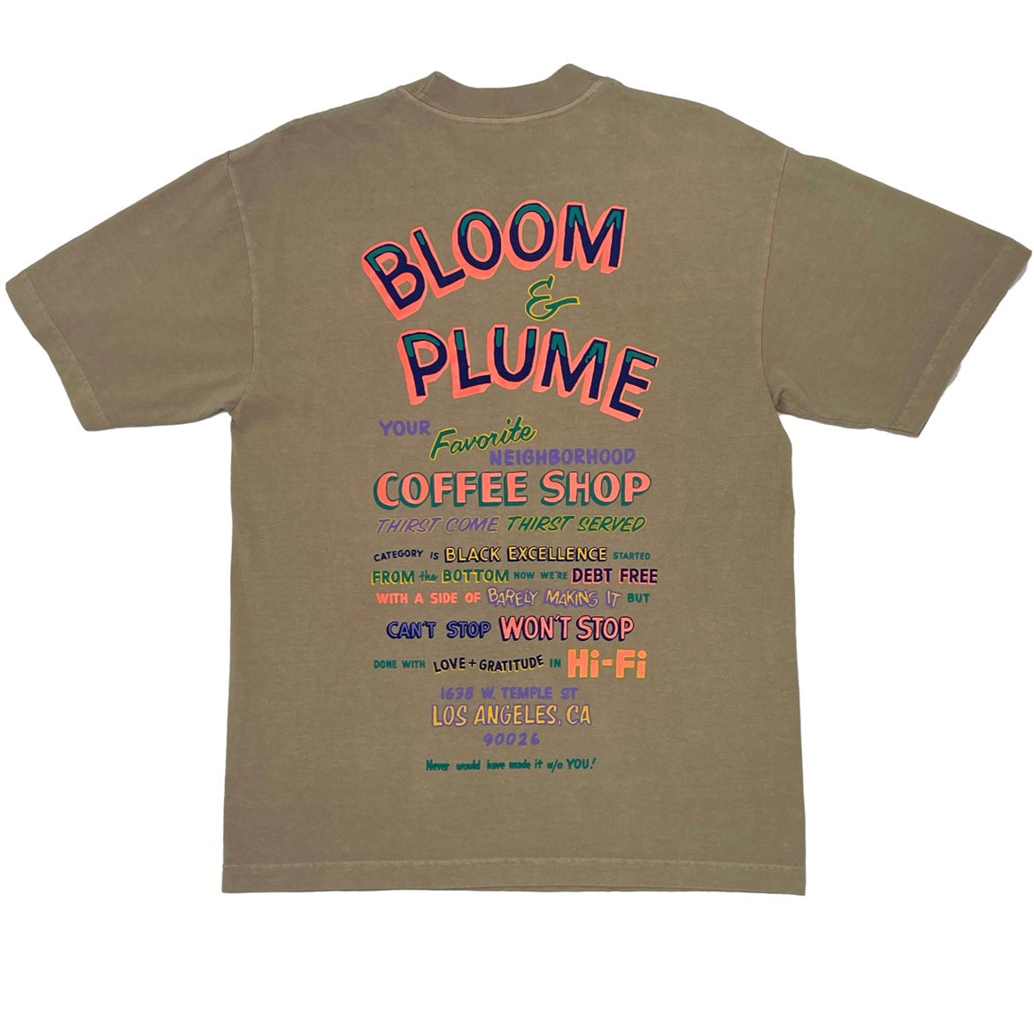 New Neighborhood Tee - Mushroom – Bloom & Plume
